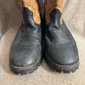 Boulet | Shoes | Boulet Sz 75 Eee Black And Tan Western Boots ...